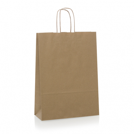 Natural Paper Bags | Twisted Handle Paper Bags - Precious Packaging